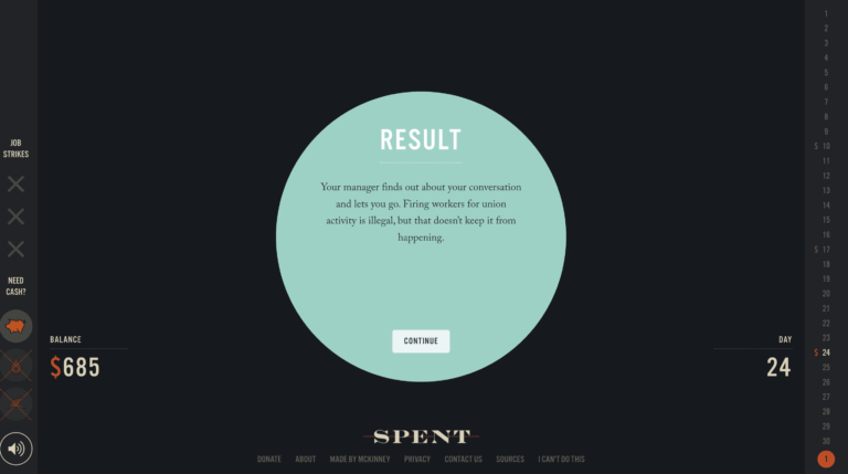 “Spent”: A Game on Poverty in America – The Mechanics of Magic