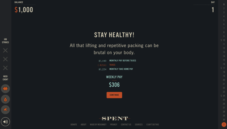 “Spent”: A Game on Poverty in America – The Mechanics of Magic
