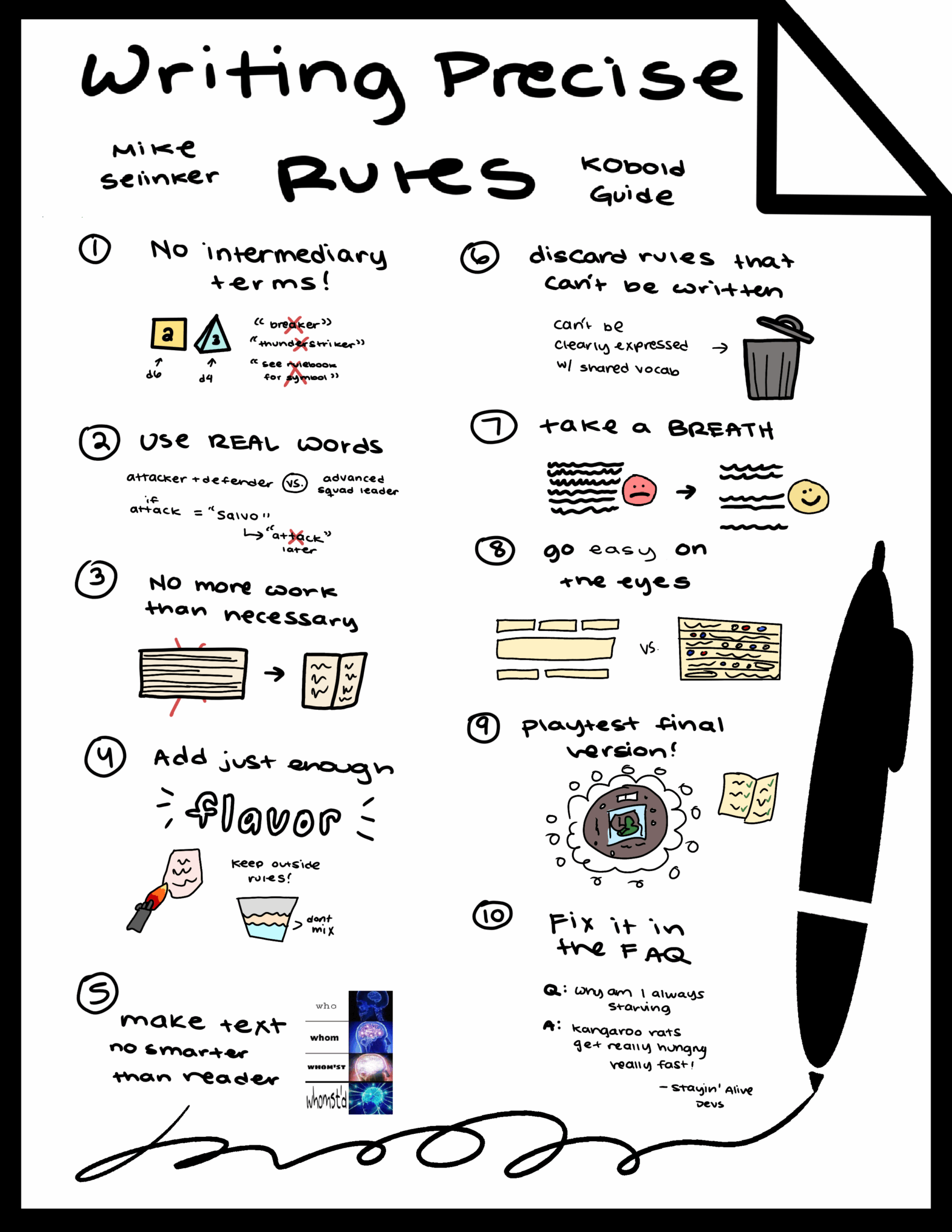 Sketchnote: Writing Precise Rules – Krystal Li – The Mechanics of Magic